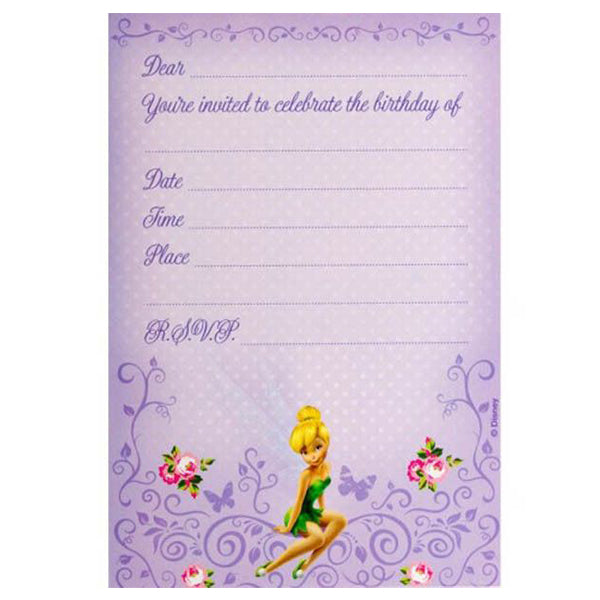 Tinkerbell Invitation Backgrounds Free Printable Tinker Bell